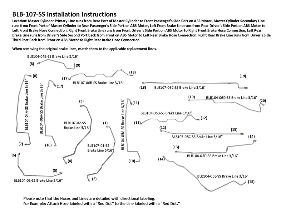 2009 Buick Lucerne 3.9L Brake Lines | 2009 Lucerne Brakes - LinesToGo