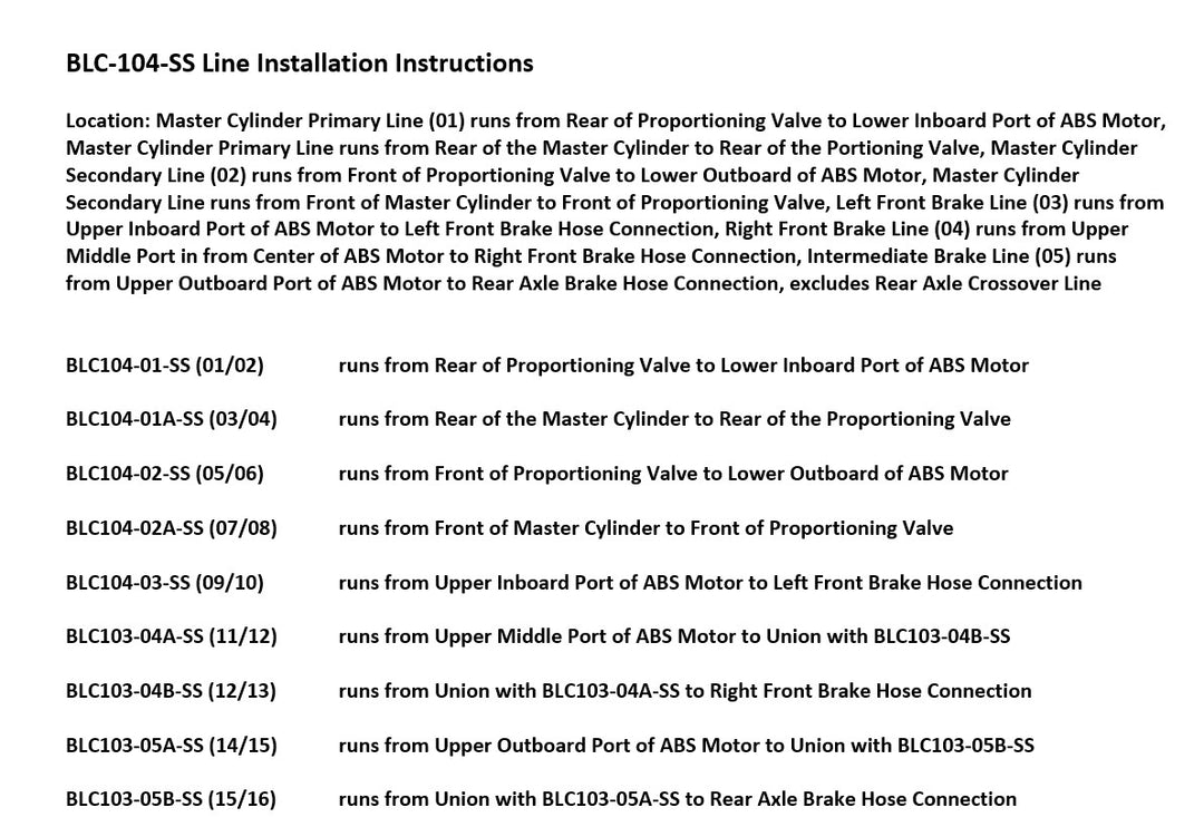 LinesToGo 2007 GMC Sierra 1500 Classic Brake Line Replacement