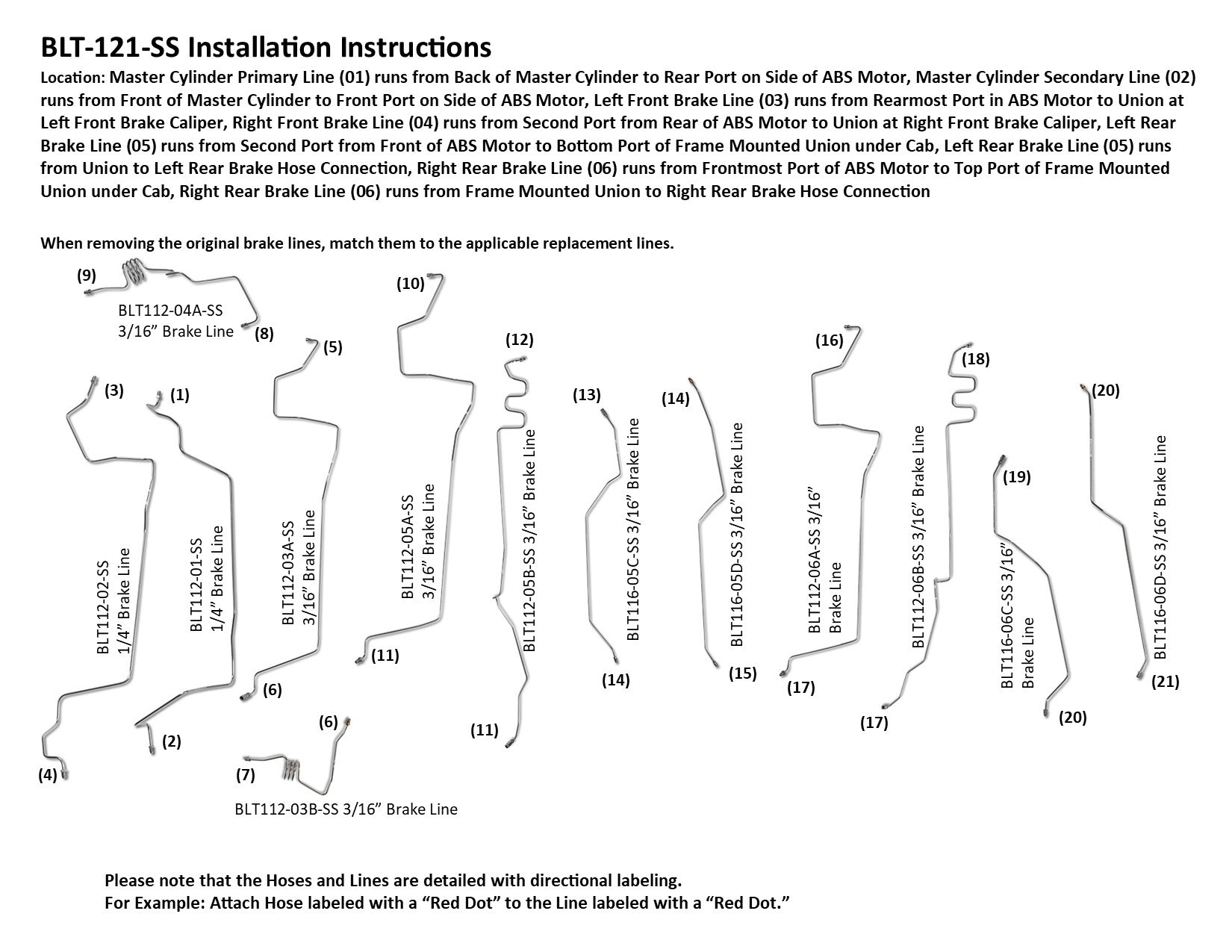 2010 Toyota Tacoma PreRunner 2WD 2.7L Brake Lines Stainless Steel | Brakes- LinesToGo