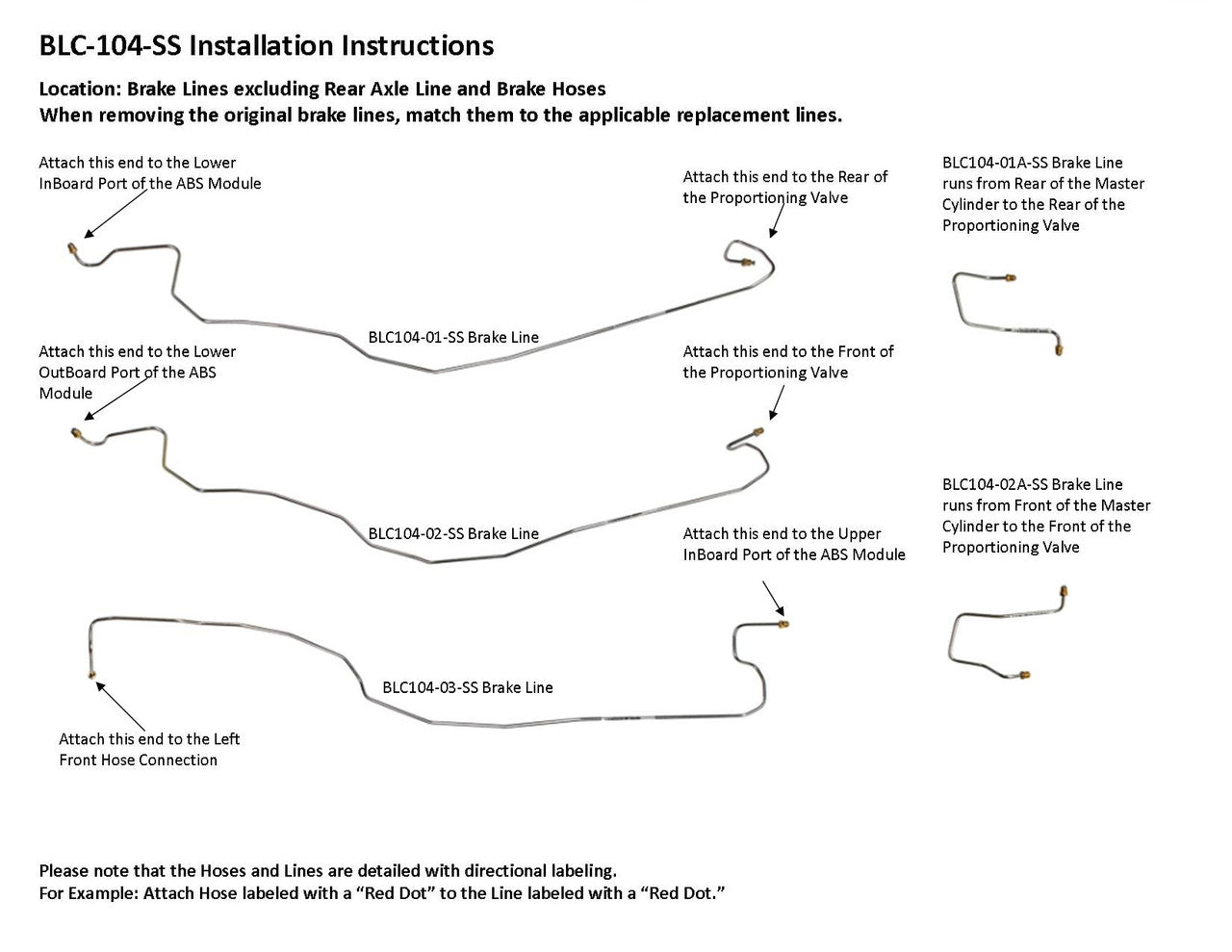 2004 Chevy Silverado 4.3L, 4.8L, 5.3L, 6.0L Brake Lines | 2004 ...