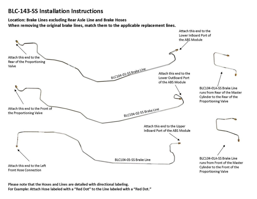 2004 Chevy Silverado 4.3L, 4.8L, 5.3L, 6.0L Brake Lines | 2004 ...